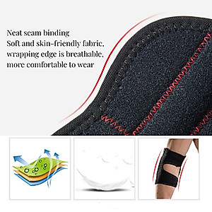 BORDSTRACT Elbow Brace, 1Pcs Tendonitis Adjustable Elbow Support with Dual Spring Stabilizer Relieve Arthritis and Sports Injury Pain