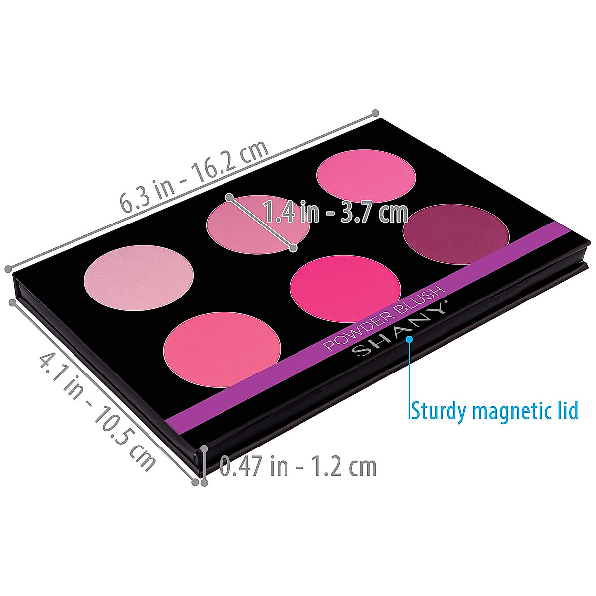SHANY Shimmer & Matte Cool-Toned Blush Palette - Layer 5 - Refill for the 6 Layer Mini Masterpiece Collection Makeup Set