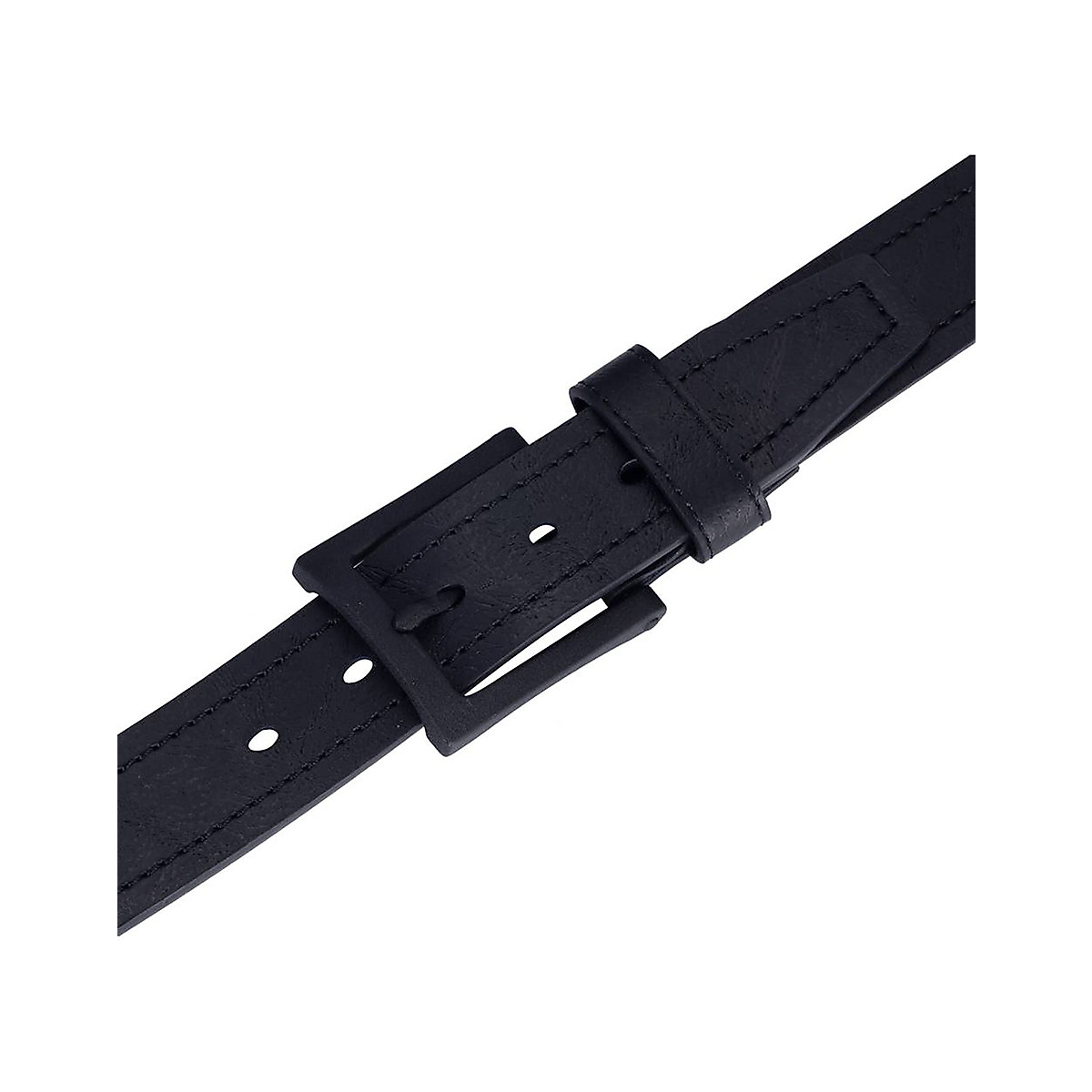 Marino Avenue Men's Belt, Leather Casual Belt, Looks Great with Jeans, Khakis, Dress - With Classic Single Prong Buckle - Solid - Deep Charcoal - 56 (Waist: 54)