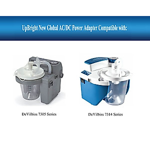 UL Listed 12V AC/DC Adapter Compatible with DeVilbiss 7305 7314 73XX Suction Unit 7314P-D 7304D-619 7305P-613 Healthcare AD5012N2LM UE UE48-120300SPA1 UE150526FLM02-R 33W 3A 4.16A Power Supply Charger
