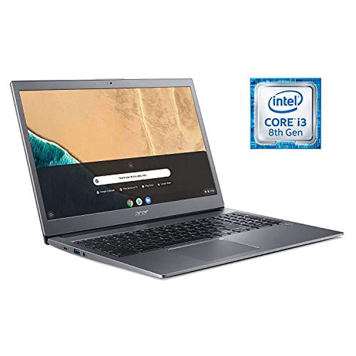 New Acer 15.6" Full HD Touchscreen Premium Chromebook Intel Core i3-8130U 4GB DDR4 128GB eMMC WiFi Webcam Chrome OS