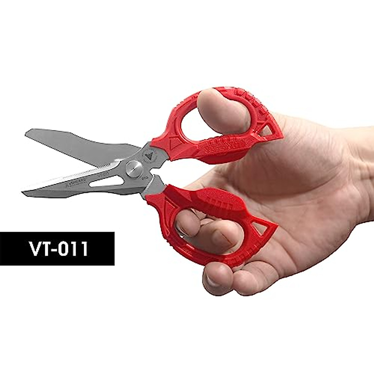 VAMPLIERS vSHEARS: 6.3" All Purpose Heavy-Duty Scissors. 4-in-1 Multipurpose Blade Combination Shears, Premium Japanese Stainless Steel Body. Cuts Carpet, Leather, Rope, Copper Wire and more.…