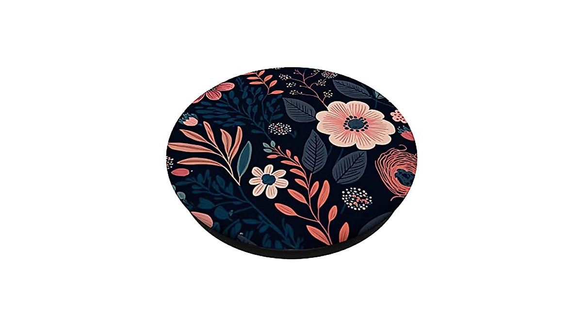 Boho Navy Blue & Pink Floral PopSockets Grip
