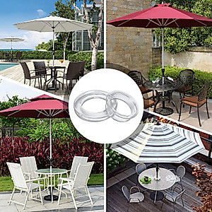 AQEENURA 8 Pieces Patio Umbrella Replacement Parts Kit Patio Table Umbrella Hole Ring Plug Cover and Cap Umbrella Stand Base Screw Umbrella Pole Cap (8PCS)