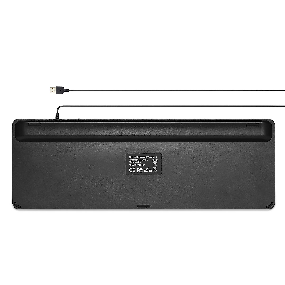 Vilros 15 Inch USB Keyboard with Touchpad-Great for Raspberry Pi