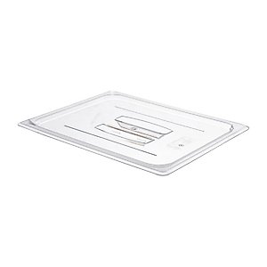 Cambro 20CWCH135 Camwear 1/2 Size Clear Polycarbonate Handled Lid