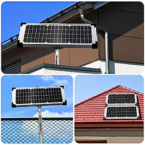 10 Watt Solar Panel Kit Replace FM123 for Mighty Mule Automatic Gate Openers Electrical Fence