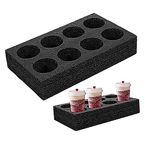 5pcs Milk Tea Cup Holder Multi- Beverage for Suitcase Takeout Cup Trays Coffee Carrier Fiber Drink Carrier Tea Carrier Beer Bottle Carrier Travel Epe Dashboard Hot and re-usable
