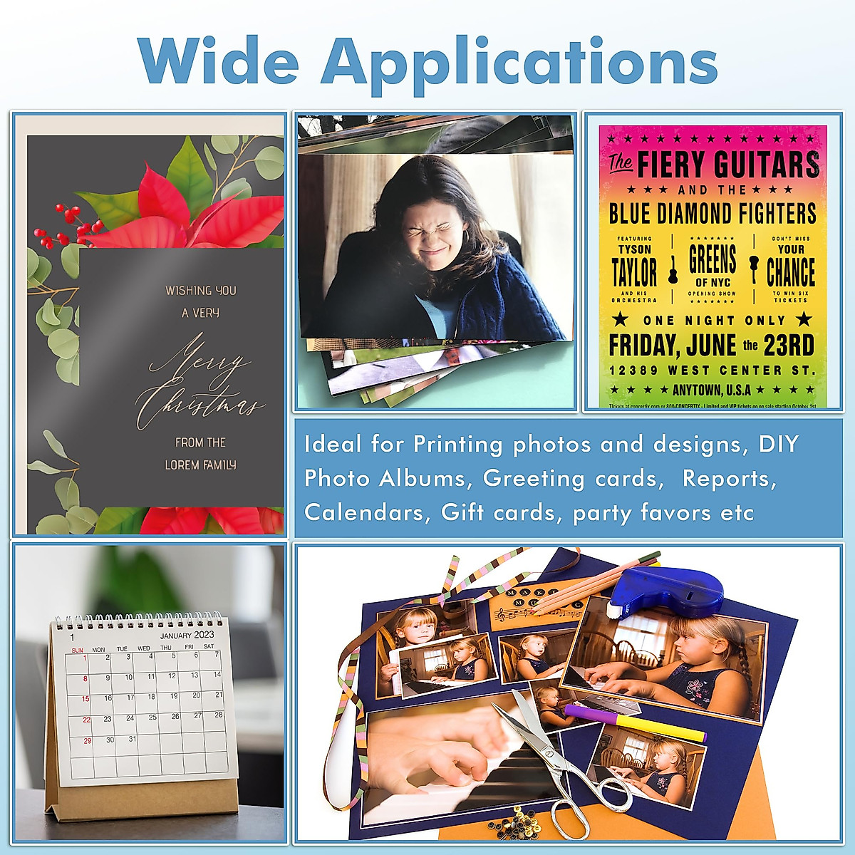 Koala Semi-Gloss Photo Paper 8.5X11 Inches 100 Sheets for Inkjet and Laser Printers Use DYE INK 48LB 180gsm Professional Paper