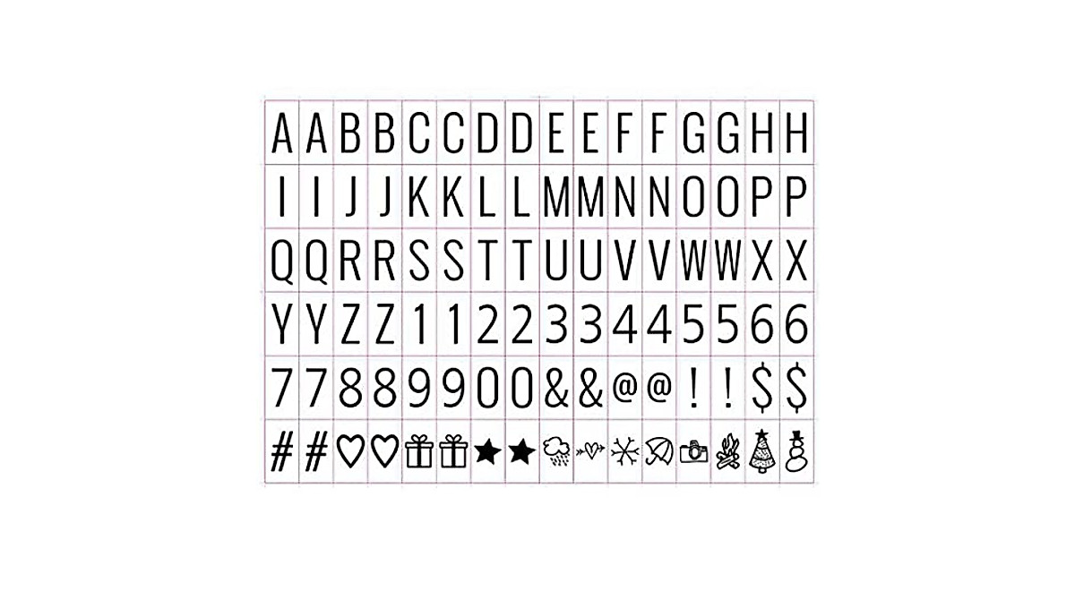 Cinema Light Box Cards,A5 Lightbox Letters & Symbols,Black Letters for ...