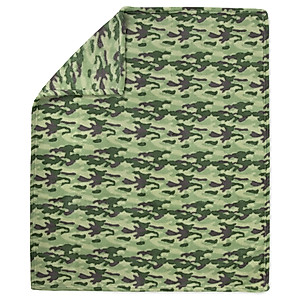 Baby Nursery Essentials Plush Fleece Throw and Receiving Baby Blankets 30x40 Baby Blankets for Boys or Girls (Dancing Dinos & Cool Camo)