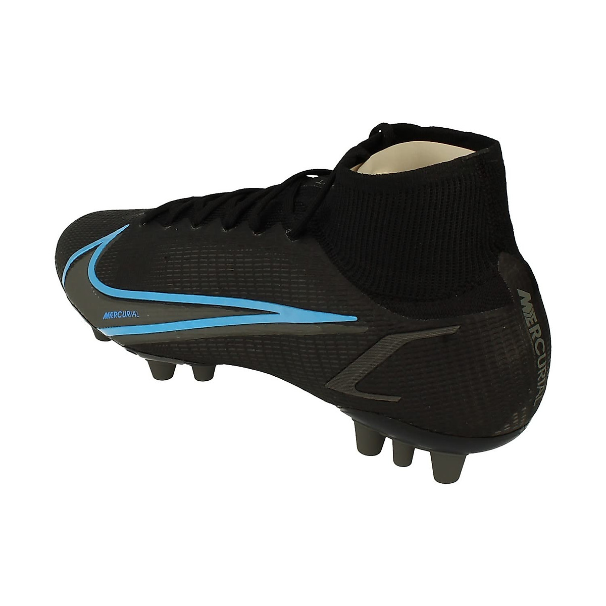 Nike Superfly 8 Elite AG Mens Football Boots CV0956 Soccer Cleats (UK 10 US 11 EU 45, Black Iron Grey 004)