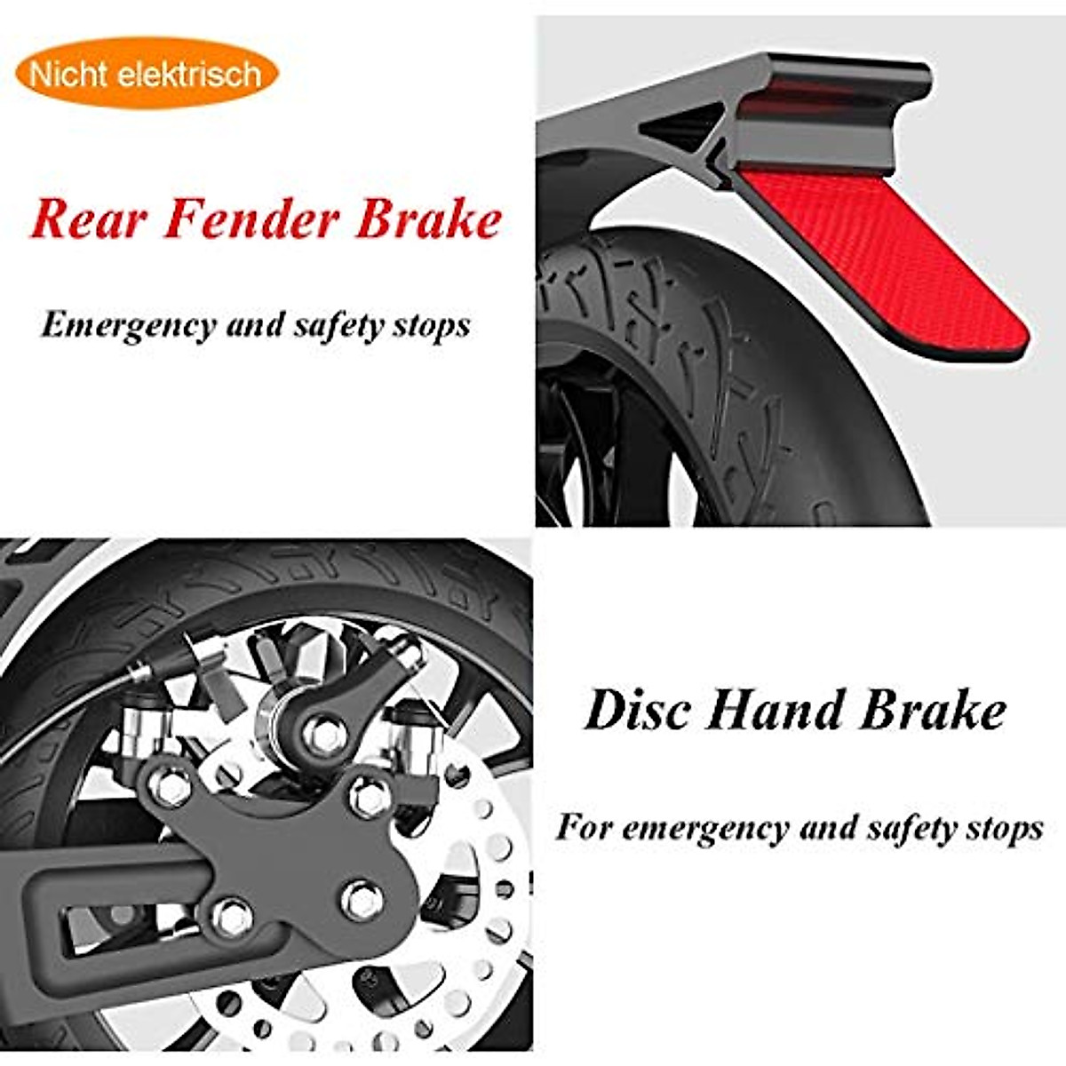 Kick Scooter Folding Adult Kick Scooter with Disc Handbrake, Big Wheels Dual Suspension Commuter Scooter for Teens Young Women Men, Black, Load 150kg(330lbs) (Color : Black)