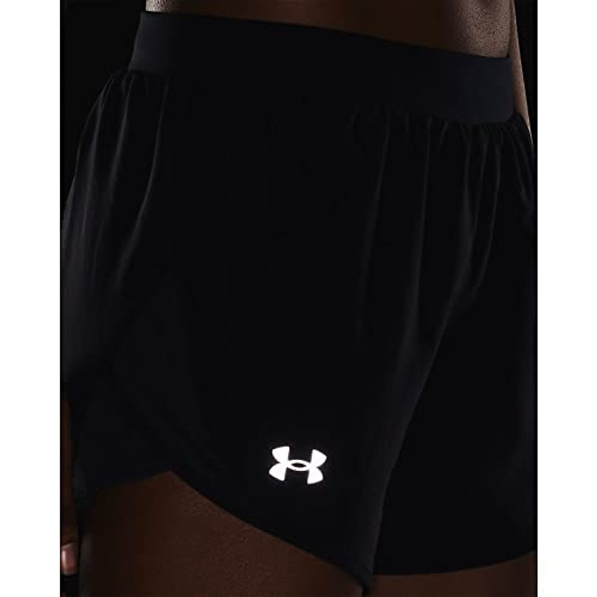 Under Armour Womens Fly By 2.0 Running Shorts , Black (001)/Black , Medium