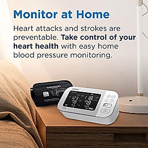 OMRON Platinum Blood Pressure Monitor, Upper Arm Cuff, Digital Bluetooth Blood Pressure Machine, Stores Up To 200 Readings for Two Users (100 readings each)