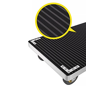 Generic Push Truck Silent Folding Steel Plate Cart Wear-Resistant and Thickened Flatbed Trolley for Warehouse Construction Site,Hold Up to 200 Lbs