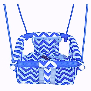 Toddler Baby Swing Seat with Heavy Duty Rope Play Secure Kids Swing Set, Secure Soft Canvas with Seat Belt for 6Months-14Years Old