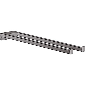 Hansgrohe -Towel Holder Twin-Handle 3-inch Holder in Brushed Black Chrome, 41770340