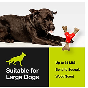 Hero Bonetics Noisy Joint Wishbone - Promotes Healthy Teeth, Gums and Mind - Wood Scented - for Large Dogs