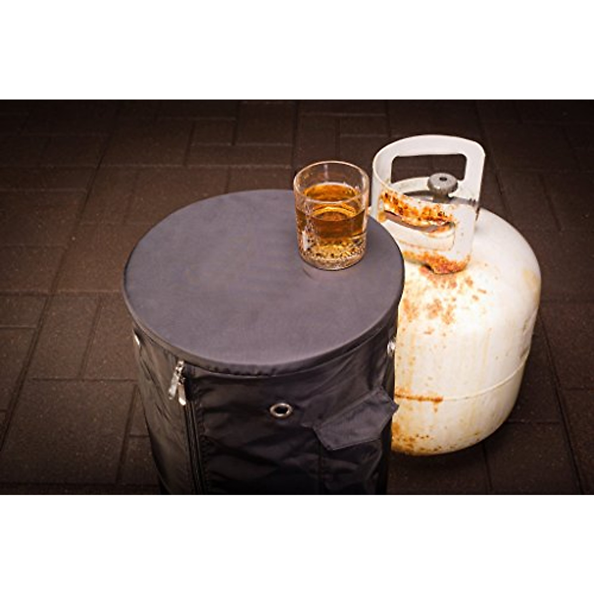 Destination Gear 5999 UV and Weather Resistant Propane Gas Tank Cover with Stable Tabletop Feature, Fits Standard 20 lb Tank Cylinder, Ventilated with Storage Pocket