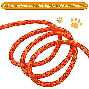 Vivifying Long Dog Leash, 20FT Floating Dog Training Leash, Lightweight Dog Check Cord Rope Leash with Comfortable Handle for Outside, Hiking, Swimming, Beach and Lake