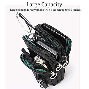 Outdoor Sweat-Proof Running Armbag Cross-Body Shoulder Casual Wallet Purse Crossbody Bag Gym Fitness Cell Phone Key Holder for iPhone 13 12 Pro Max Xs Max/Xr,Galaxy Note 10,Huawei P30 Pro,Black