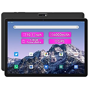 Android Tablet, 10.1inch Tablet with GPS, 6000mAh Battery Tablet for Kids, Google GMS Certified, Dual Camera, HD Screen, WiFi, Bluetooth (LeoPad10)