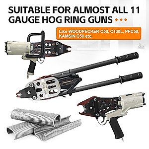 KIMSING 11 Gauge C50 Zinc-Aluminum Alloy Hog Ring Staples 1-3/4" (45 mm) Crown, 1600 PCS/Box, C Ring Staples Fasteners for Heavy Duty Wire Fencing, Gabion