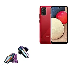 BoxWave Gaming Gear Compatible with Samsung Galaxy A02s (Gaming Gear by BoxWave) - Touchscreen QuickTrigger, Trigger Buttons Quick Gaming Mobile FPS for Samsung Galaxy A02s - Jet Black