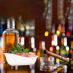 Ceramic Bathtub Bowl Cocktail Cup: Novelty Bathtub Wine Glasses Cocktail Sorbet Smoothie Cold Drink Cup Container for Home Bar Party Gift Pink