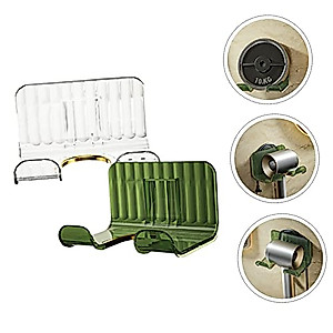 Homoyoyo 2pcs Hair Dryer Holder V Hair Dryer Hanging Shelf Toiletries Organizer Blow Dryer Holder Rack Wall Mounted Hair Dryer Rack Bathroom Blow Dryer Rack Storage Bracket Organizer