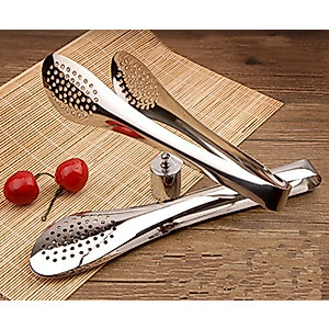 AMAOIS Kitchen Tools: Large Stainless Steel Small Round Hole, Grill clamp, Fried Sandwich, Vegetable Frying, Frying Steak, pan Flipped, Special Clamps