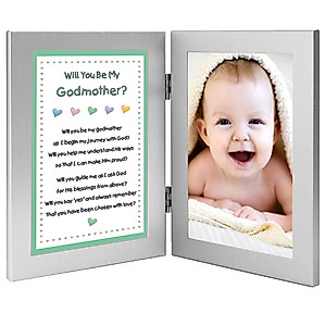 Poetry Gifts Will You Be My Godmother Keepsake Frame, Add Godchild 4x6 Inch Photo