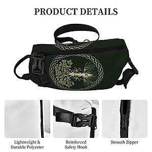 Ykklima Norse Viking Goddess Wiccan Wicca Pagan Sling Backpack Rope Crossbody Shoulder Bag for Men Women Travel Hiking Outdoor Daypack