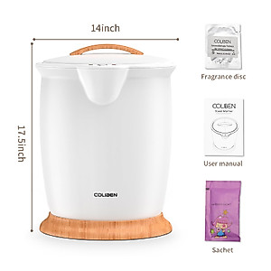 COLIBEN Towel Warmer, Towel Warmer for Bathroom with Aromatherapy, 1 Hour Auto Shut Off, Even Heating, Towel Warmer Bucket Heater Fit Up to Two 40"X70" Oversized Bath Towels, Bathrobes, PJ's, Blanket