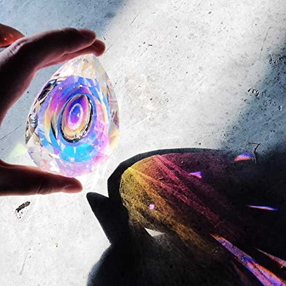 H&D HYALINE & DORA 89mm/3.5in Hanging Chandelier Crystals Prisms for Window Suncatchers Chandelier Parts Rainbow Maker Pendants