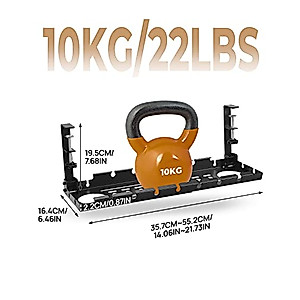 yamagahome Under Desk Cable Management Tray, 14"-21" Retractable Cord Organizer for Desk, No Drill Cable Tray Basket for Wire Management, Sturdy Metal Cable Management with Clamp for Home Office