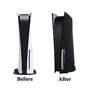 Silicone Skin Cover Compatible for PS5 Console, Anti-Scratch Anti-Dust Waterproof Dustproof Protective Case for Disc/Digital Version (Red Disc Version)