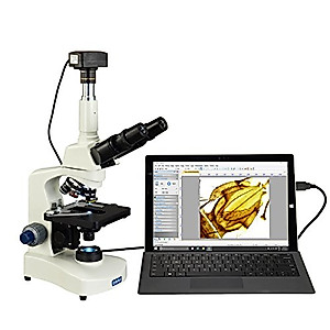 OMAX 40X-2500X USB3 5MP Digital Lab Trinocular LED Compound Microscope with Aluminum Carrying Case