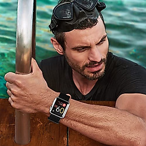 ENJINER 5 Pack Sport Loop Band Compatible with Apple Watch 42mm 44mm 45mm iWatch SE Series 7 6 5 4 3 2 1, Nylon Weave Women Men Stretchy Elastic Braided Replacement Wristband Strap, 5 Pack C 42/44/45