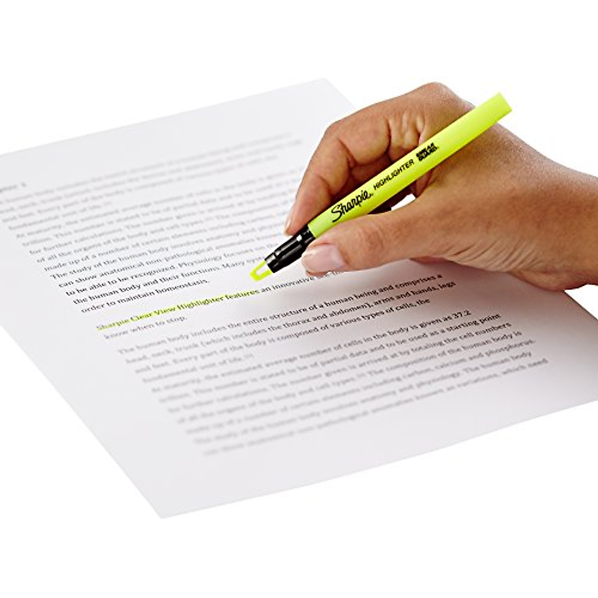 SHARPIE Highlighter, Clear View Highlighter with See-Through Chisel Tip, Stick Highlighter, Assorted, 8 Count