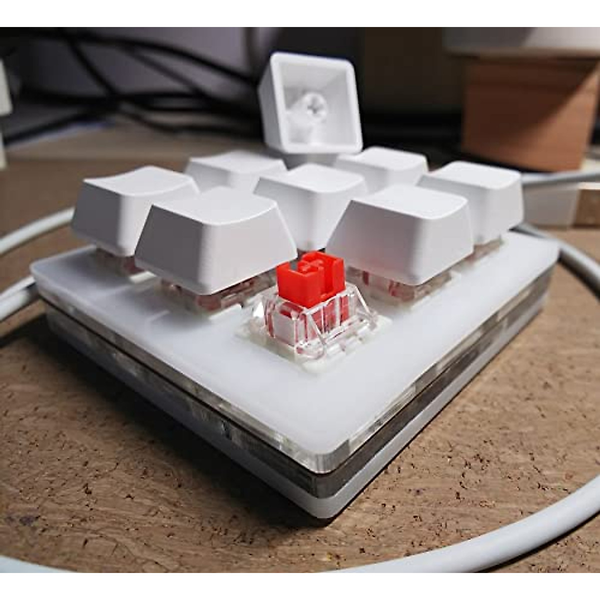 9 Keys OSU Gaming Keyboard, Mini RGB Macro Programming SimPad Support Hot-swap Switch Customize Mechanical Gaming Keypad (Color : Black Switch)