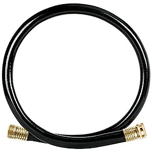 garden hose (4ft) Worth Garden Short Black Garden Hose 5/8 in. x 4 ft. No leak, Durable and Lightweight PVC Water Hose with Solid Aluminum Hose Fittings, Male to Female Fittings, 8 YEARS WARRANTY