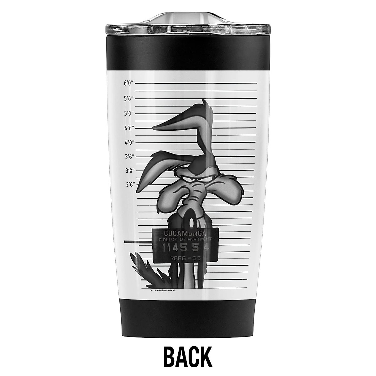 Logovision Looney Tunes Wile E. Coyote Busted Stainless Steel Tumbler 20 oz Coffee Travel Mug/Cup, Vacuum Insulated & Double Wall with Leakproof Sliding Lid | Great for Hot Drinks and Cold Beverages