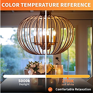 ALAMPEVER Chandelier Light Bulbs, 60W Equivalent Candelabra Bulb, E12 LED Bulb 2700K Soft White, 450LM, Candle Light Bulbs 6 Pack