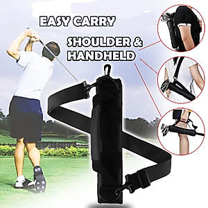 Mini Golf Club Bag Lightweight Shoulder Carrier Driving Range Practice Pack Portable Course Training Travel Case Foldable Sunday Bag Holding 3-5 Golf Clubs for Men Women Golfer