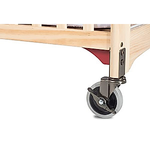 Foundations First Responder Evacuation Crib with Fixed-Side, Clearview, (Includes Evacuation Frame and Casters), Natural