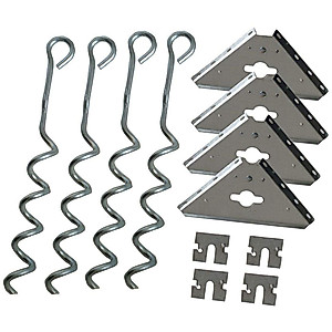 Arrow Shed AK600 Earth Anchor Kit, Steel-stainless