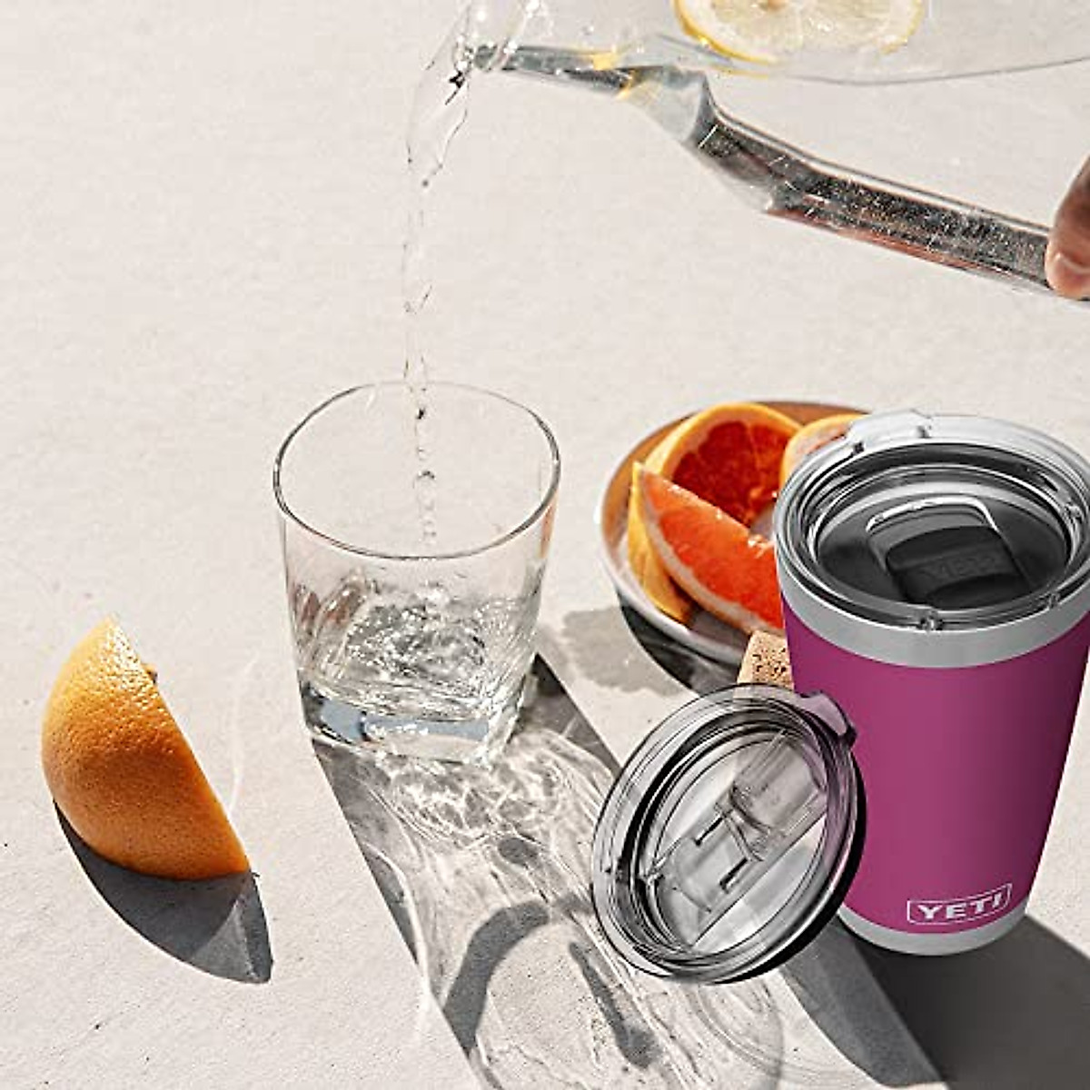 Tumbler Lids Spillproof for 20oz 30oz Yeti and More Cooler Cup, Splash Resistant Lids for Tumbler/For Yeti/Ozark Trails and More, Splash Proof Open - Close Slide Lid, Straw Friendly (20 oz)