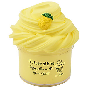 3 Pack Butter Slime Kit Blue Green Yellow Sludge Putty Toys Birthday for Kids Party Favors Art Craft Stress Relief Toy for Girls Boys